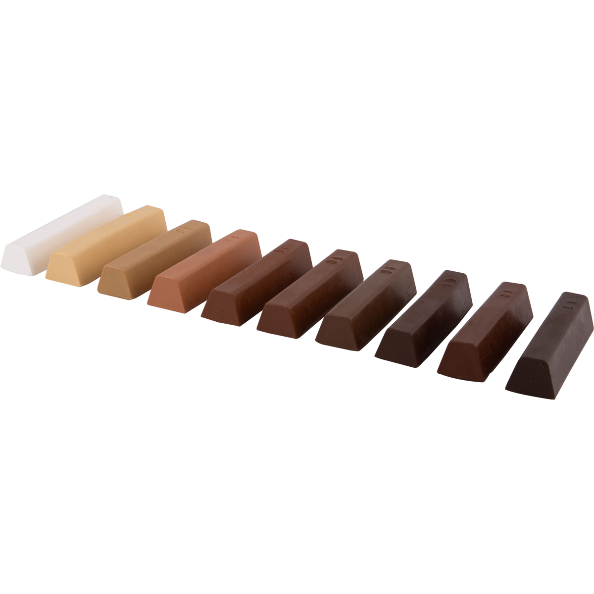 Stucco acrilico in cera morbida per legno 10 stick noce medio 59